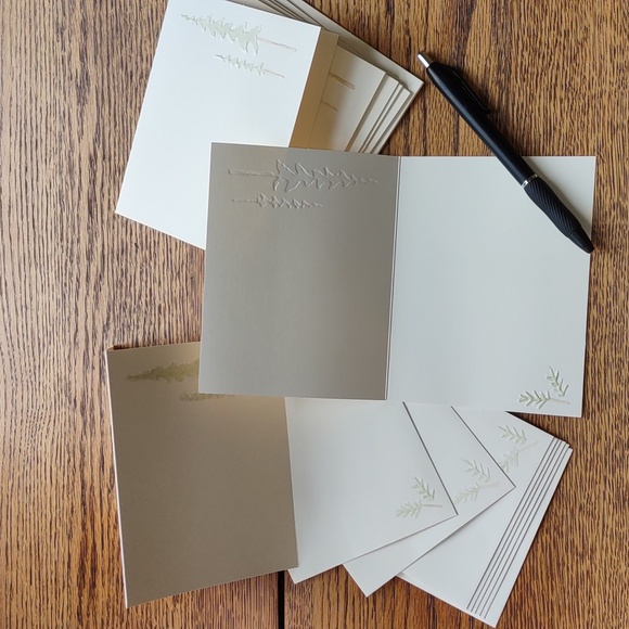 Office | Elegant Hand Embossed Hand Painted Card Set | Poshmark